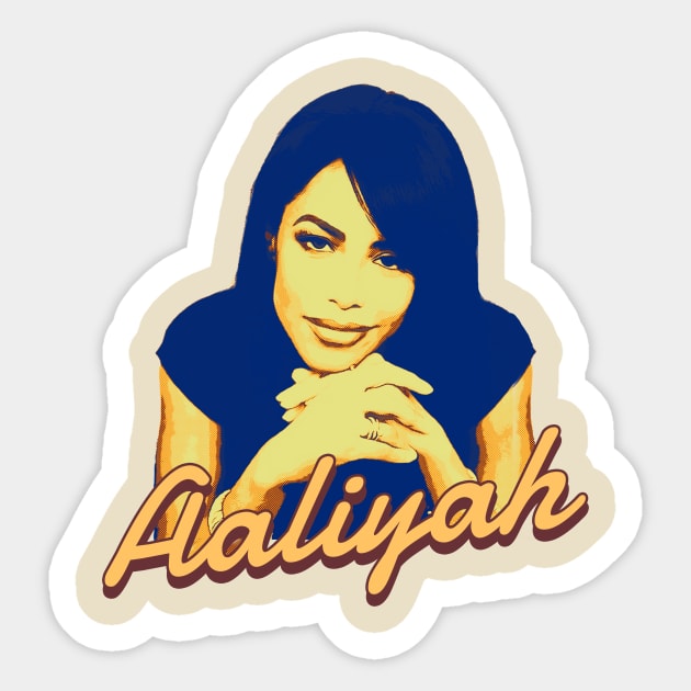 Aaliyah Vintage Aaliyah Sticker Teepublic 